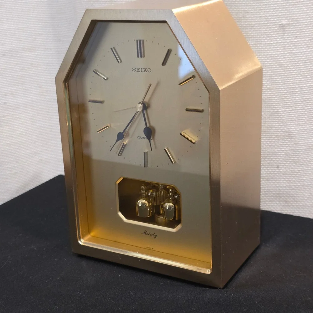 Seiko | Wall Decor | Vintage Seiko Melody Quartz Mantle Clock Gold ...